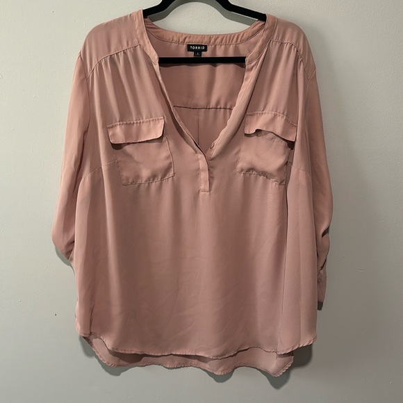 torrid | Tops | Torrid Dusty Pink Harper Blouse 2x | Poshmark